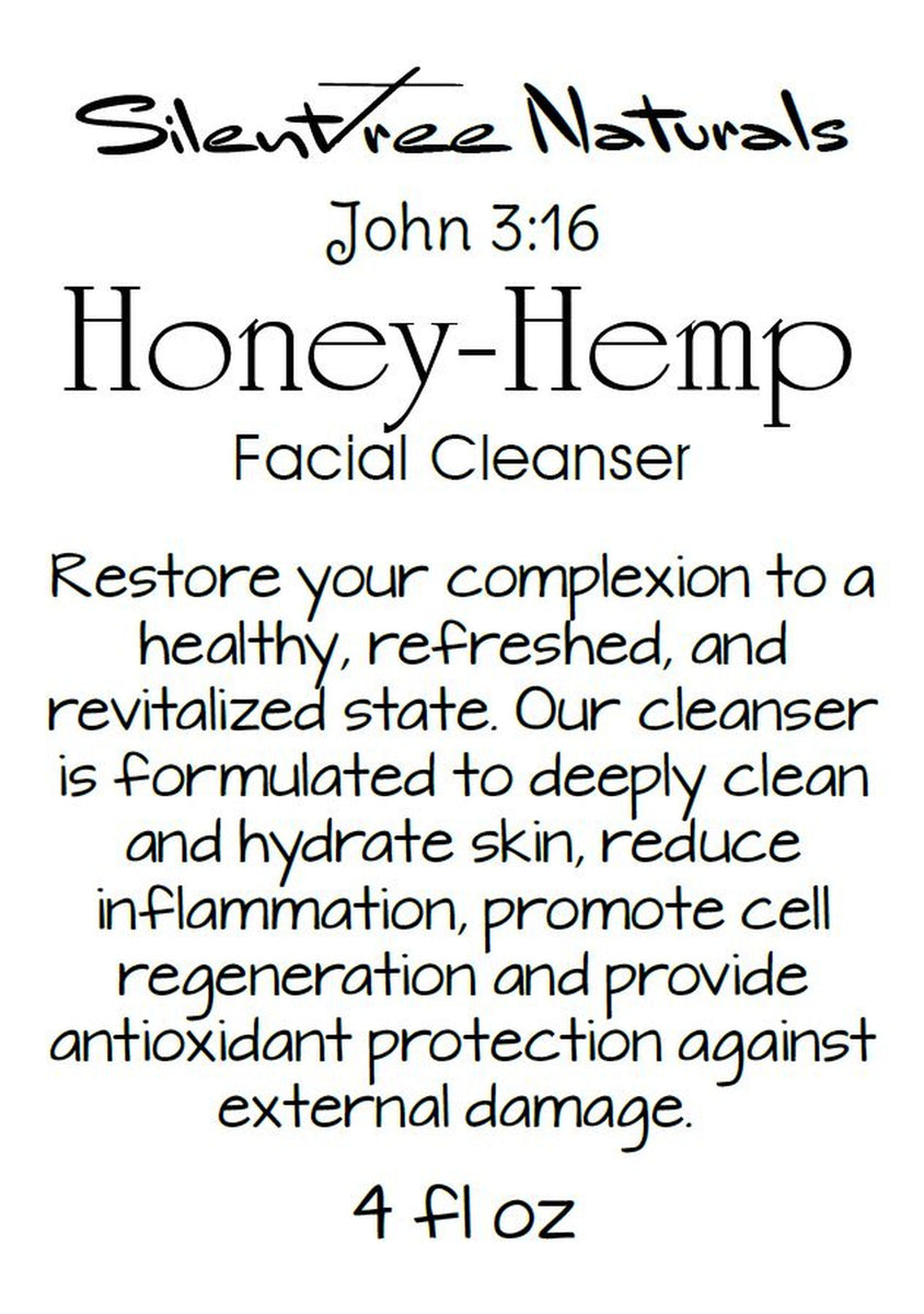 Honey-Hemp Facial Cleanser - Natural Skincare, Moisturizing Aloe Vera ...